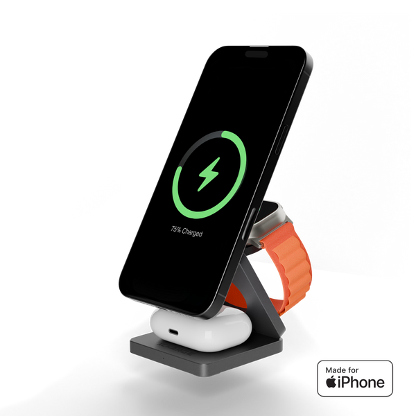 XCHARGE T15™ - Foldbar 3-i-1 Trådløs Oplader